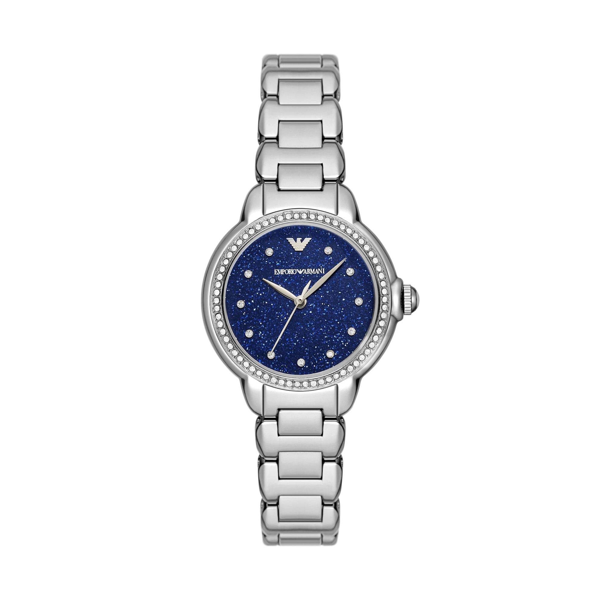 Emporio Armani Starry Night Silver Stainless Steel Women's Watch ...