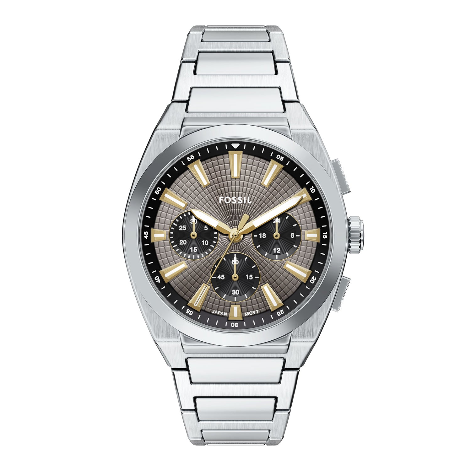 Fossil Men's Everett Chronograph Stainless Steel Watch – Jacobs Jewels ...