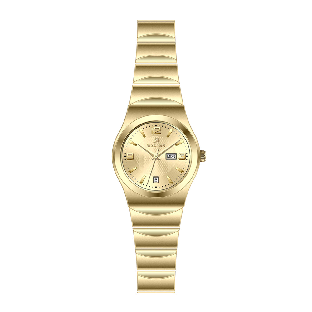 Westar Executive Ladies Dark Champagne Dial Quartz Watch - EX6625GPN10 ...